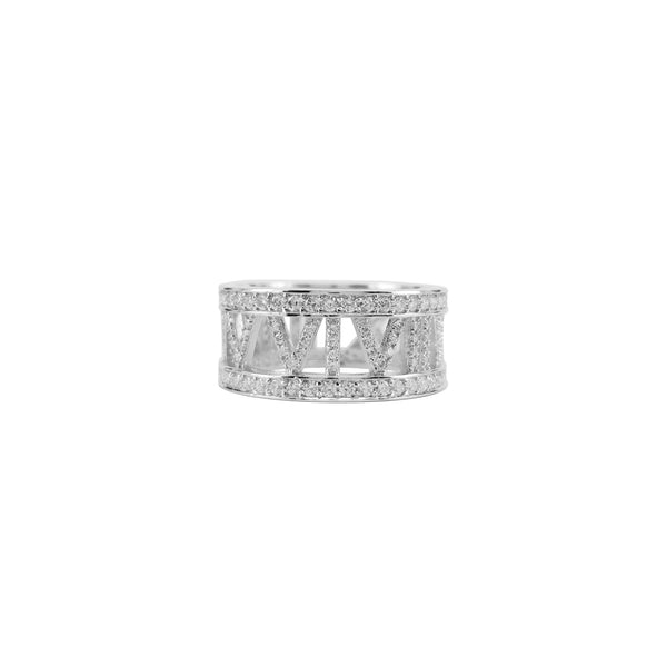 Kronos Pave Roman Numerals Ring 2022-212 - Autium Jewels